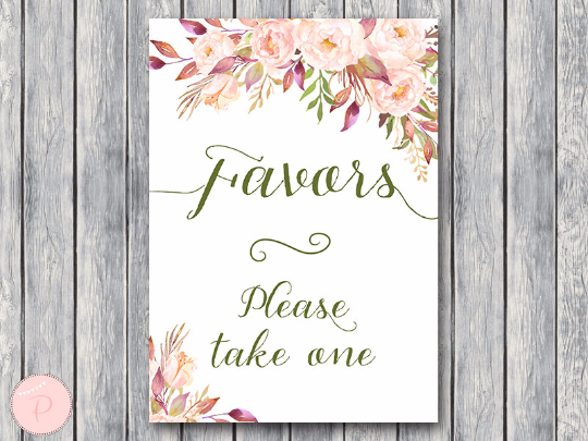 Boho Floral Table Signs Package