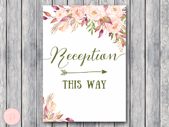 Boho Floral Table Signs Package