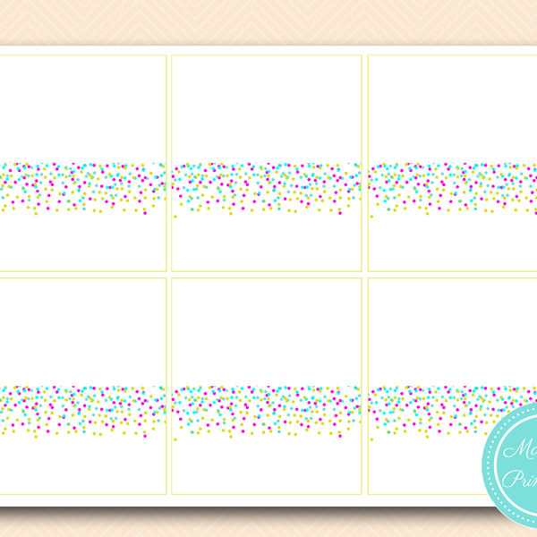 Aqua Turquoise Green Pink Labels - Bridal Shower Decor Wedding