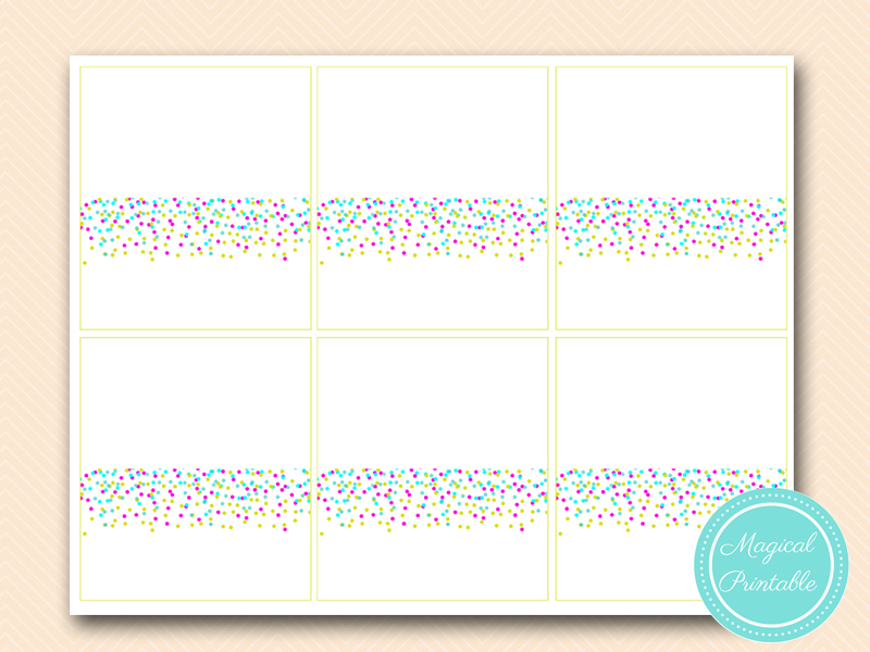 Aqua Turquoise Green Pink Labels - Bridal Shower Decor Wedding