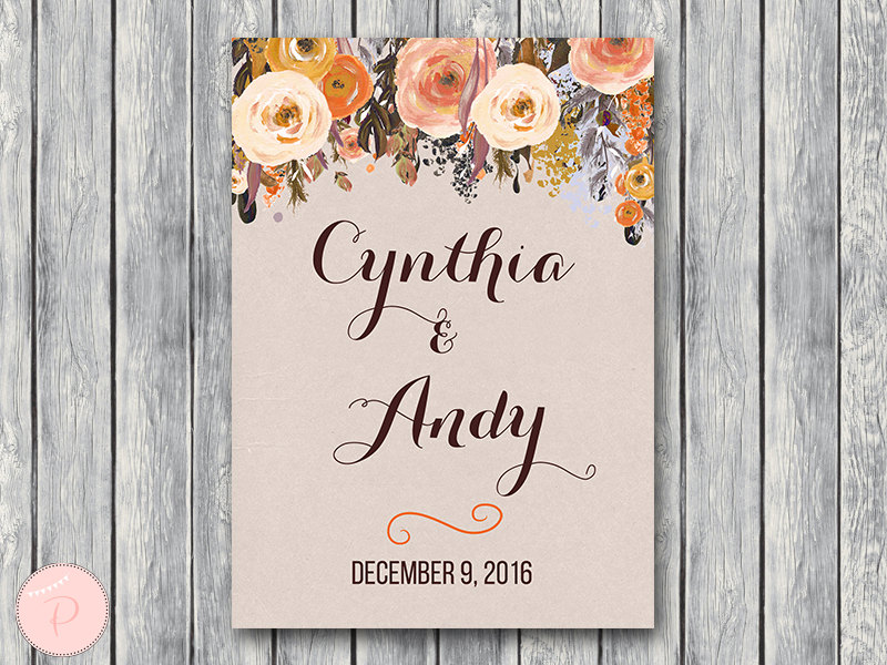 Vintage Flower Signs
