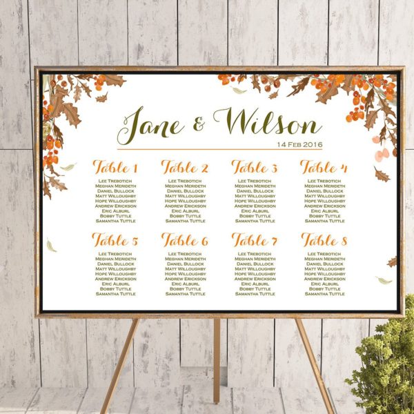 Custom Wedding Seating Chart - Free Wedding Seating Charts