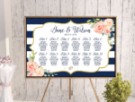 Navy Gold Find your Seat Chart - Free Wedding Seating Charts