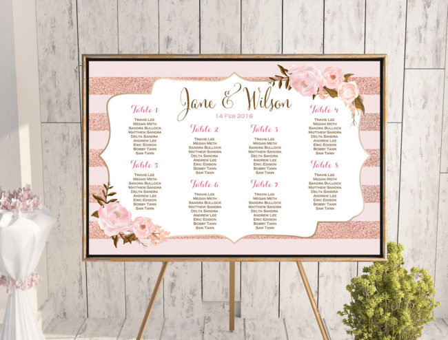 Custom Wedding Seating Chart - Free Wedding Seating Charts