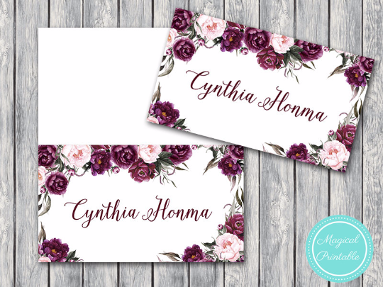 Printable Wedding Name Card Labels Wedding Place Cards