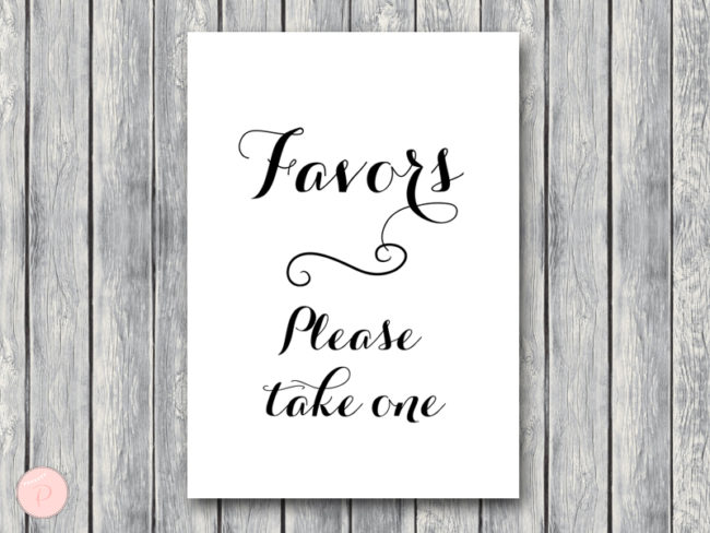 DOWNLOAD Printable Wedding Decoration Signs - Bride & Bows
