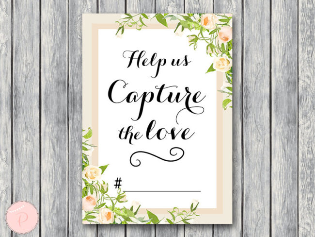 Peonies Garden Wedding Decor Signs
