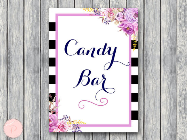 DOWNLOAD Boho Purple Floral Signs