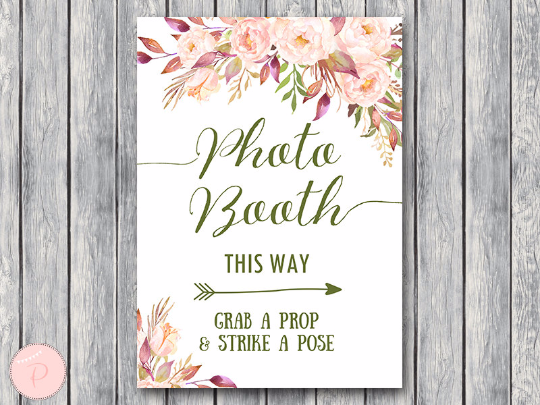 Boho Floral Table Signs Package