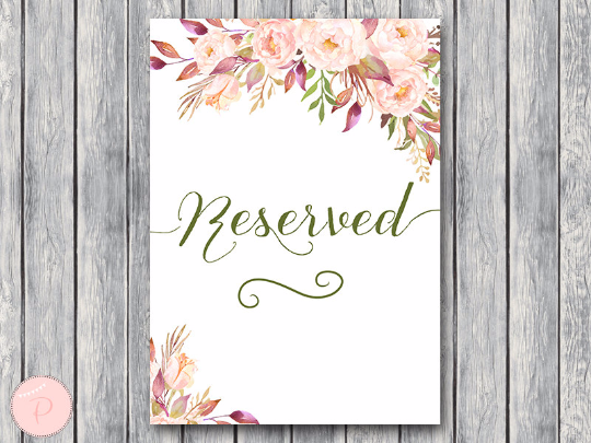 Boho Floral Table Signs Package