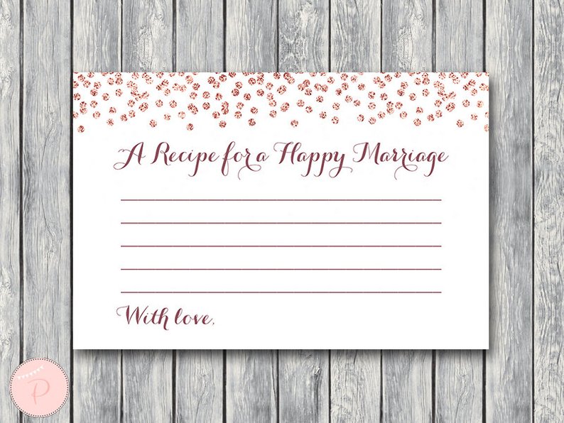 Rose Gold A Recipe for a Happy Marriage - Bride + Bows